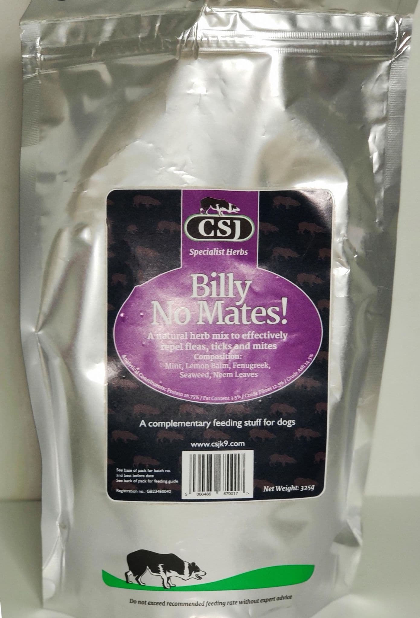 Billy No Mates 325g – CSJ – Raw Feeding Lancs Ltd